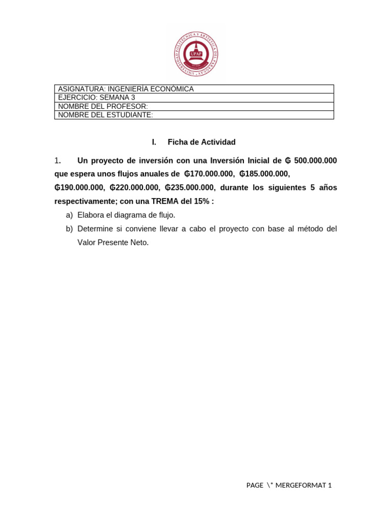 Copia de Semana+II Ficha Ingenier%c3%8da+Econ%c3%93mica | PDF