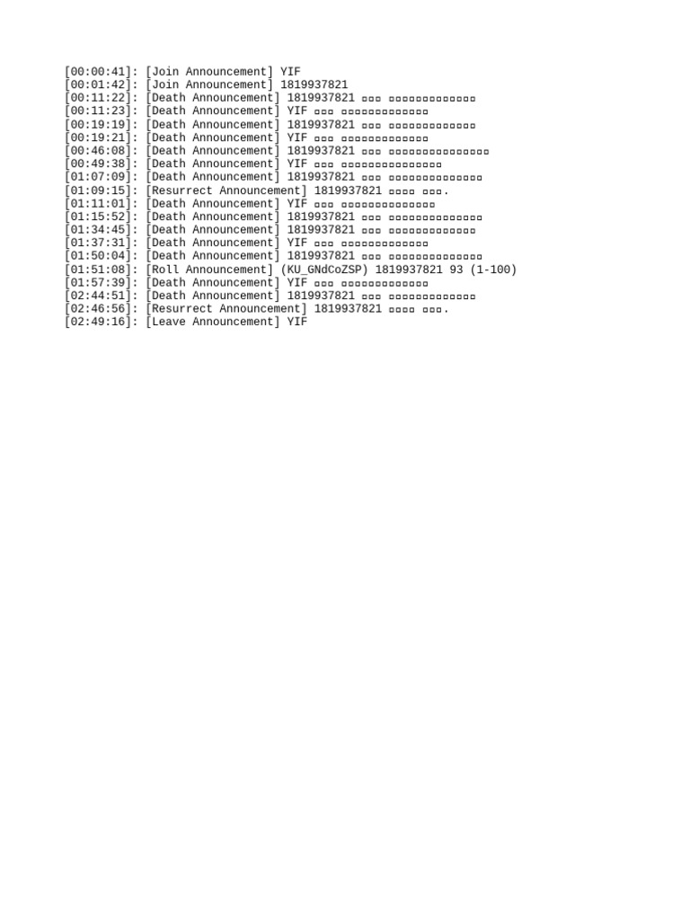 Caves Server Chat Log | PDF