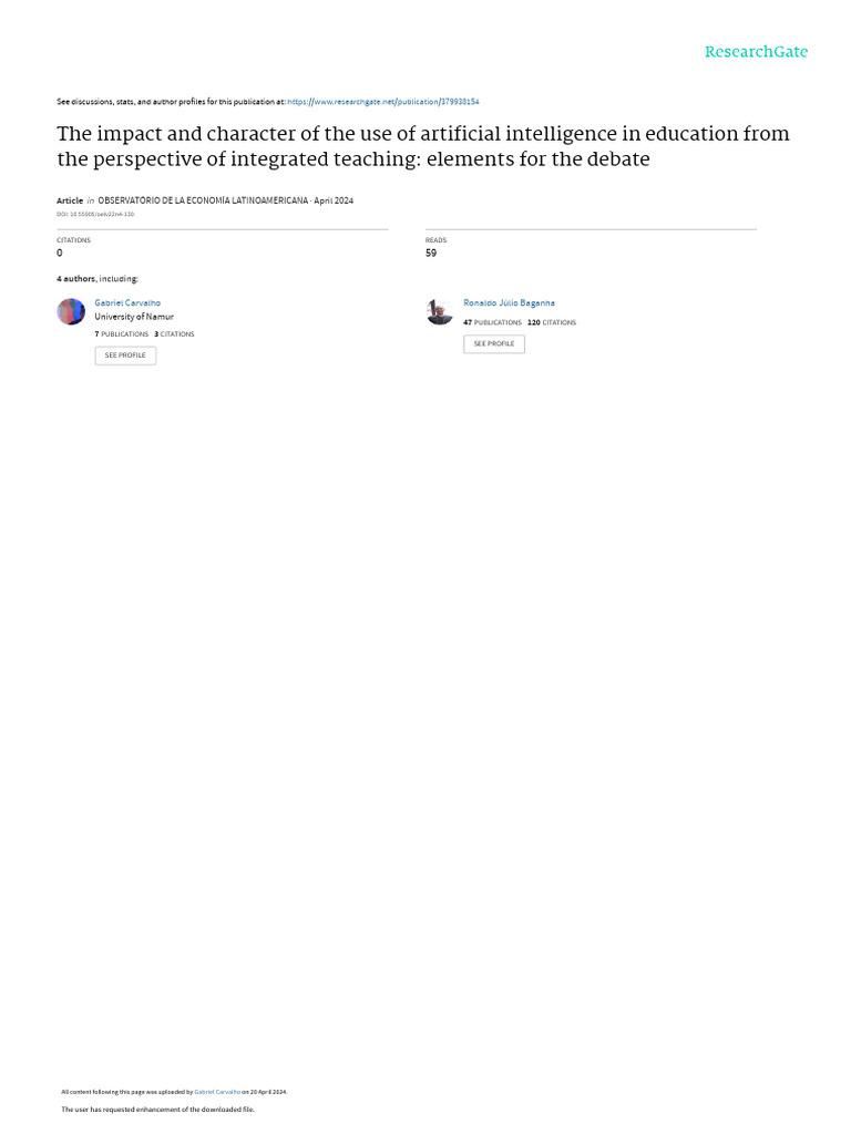AI's Role in Integrated Education Debate | PDF | Artificial ...