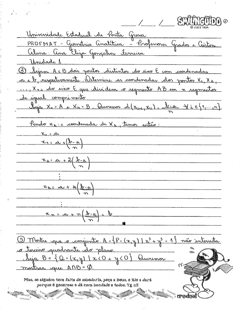 Exercícios MA23 - Und 1 A 8 | PDF