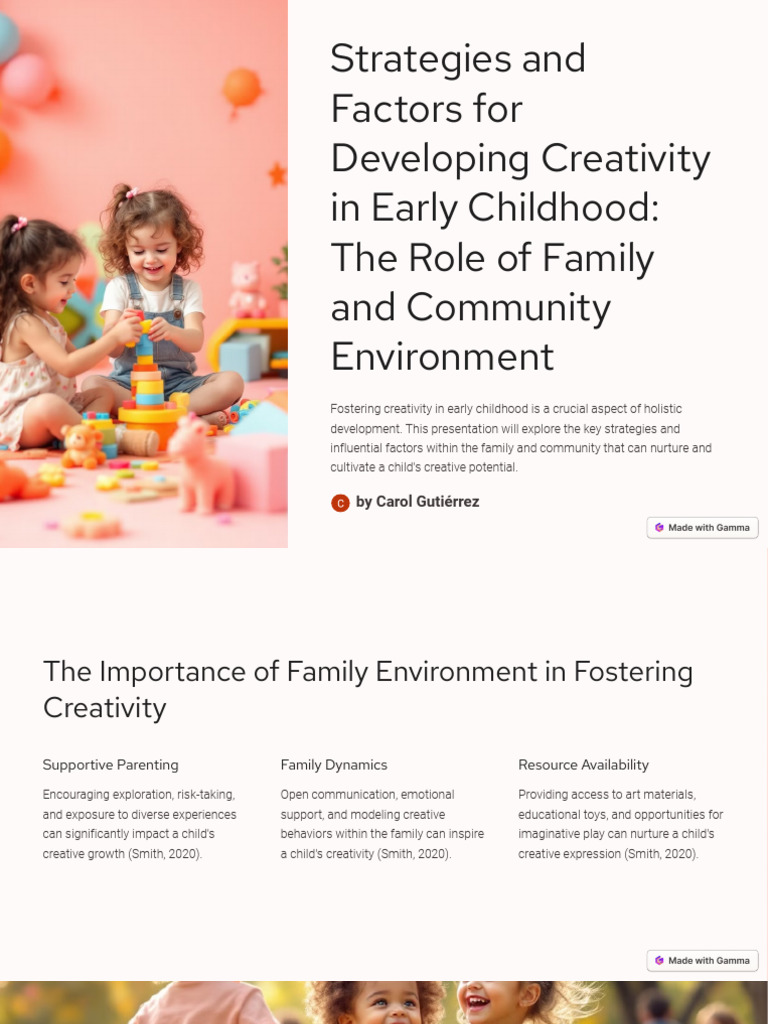 Strategies and Factors For Developing Creativity in Early Childhood The ...
