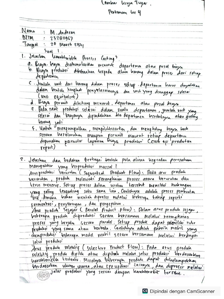 LKT P4 M. Andrean Akuntansi Biaya | PDF