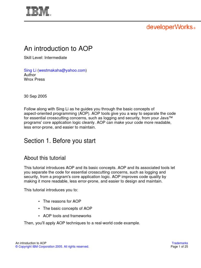 An Introduction To AOP | Download Free PDF | Eclipse (Software ...
