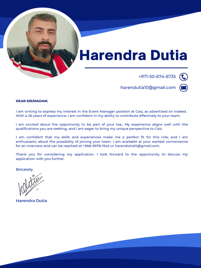 Harendra Cover Letter | PDF