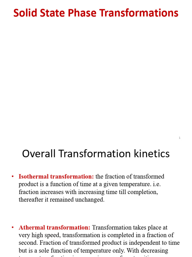 Solid State Phase Transformation Kinetics | PDF | Nucleation ...