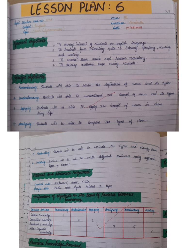 English grammar (Macro Lesson plan) | PDF