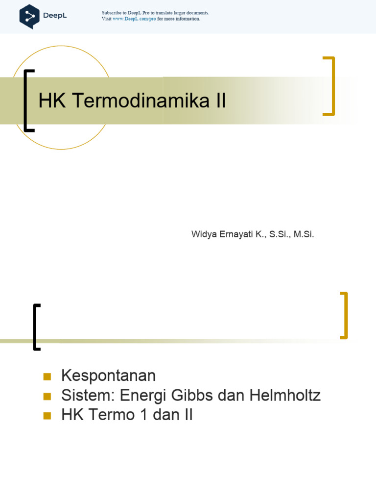 HK Termodinamika II-2023 Id | PDF
