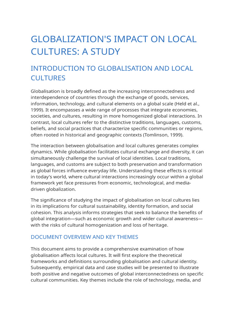 Globalisation Impact on Local Cultures (1) | PDF | Globalization | South Korea