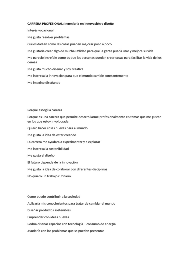 Carrera Profesional | PDF