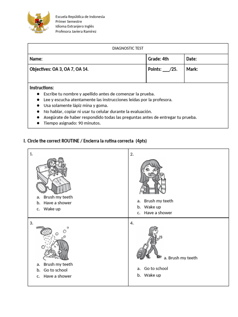 Diagnóstico 4to | PDF