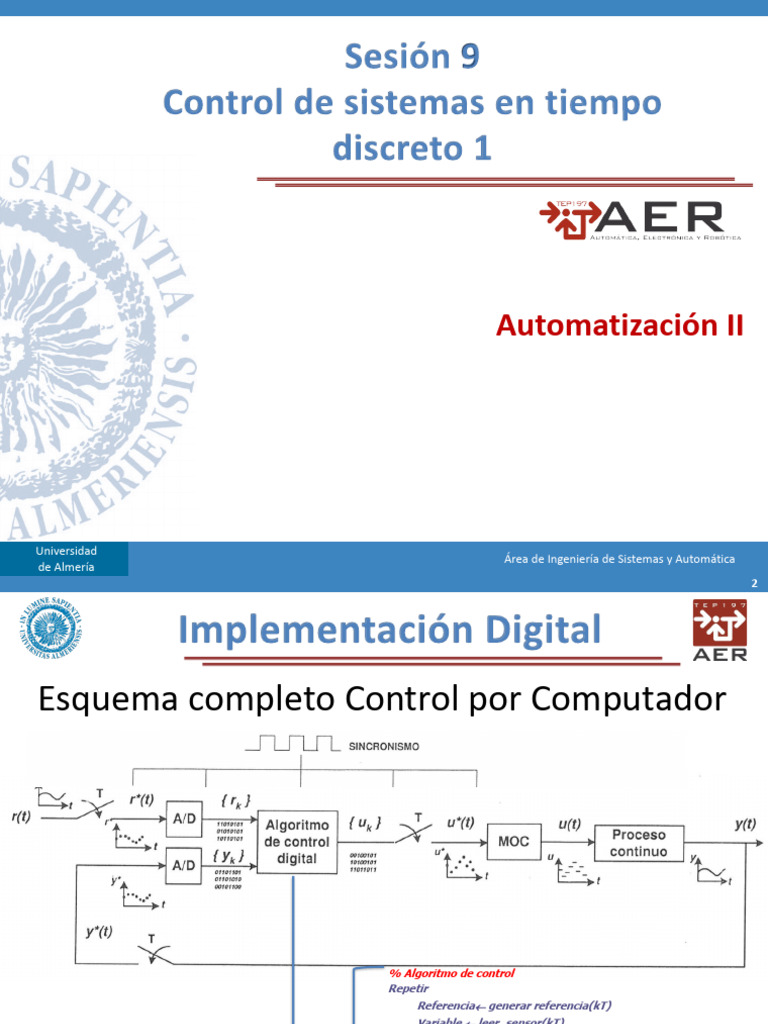 Sesion 9 de Control Discreto | PDF | Automatización | Matemáticas Aplicadas