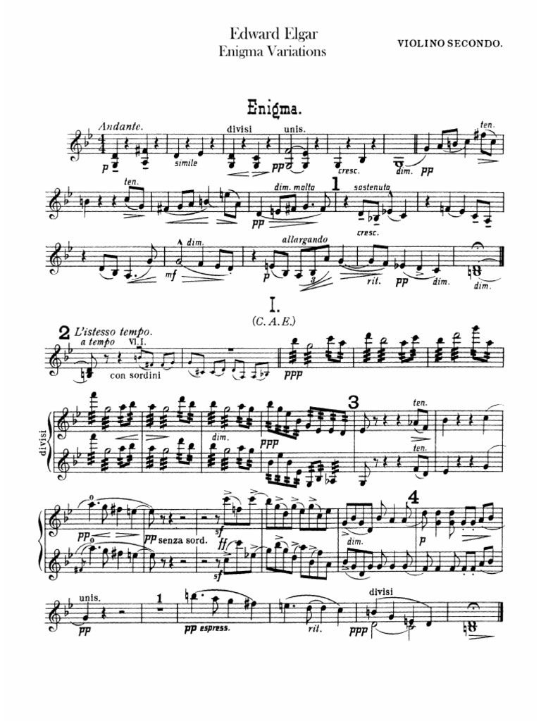 Elgar Enigma Variations Violin 2 | PDF