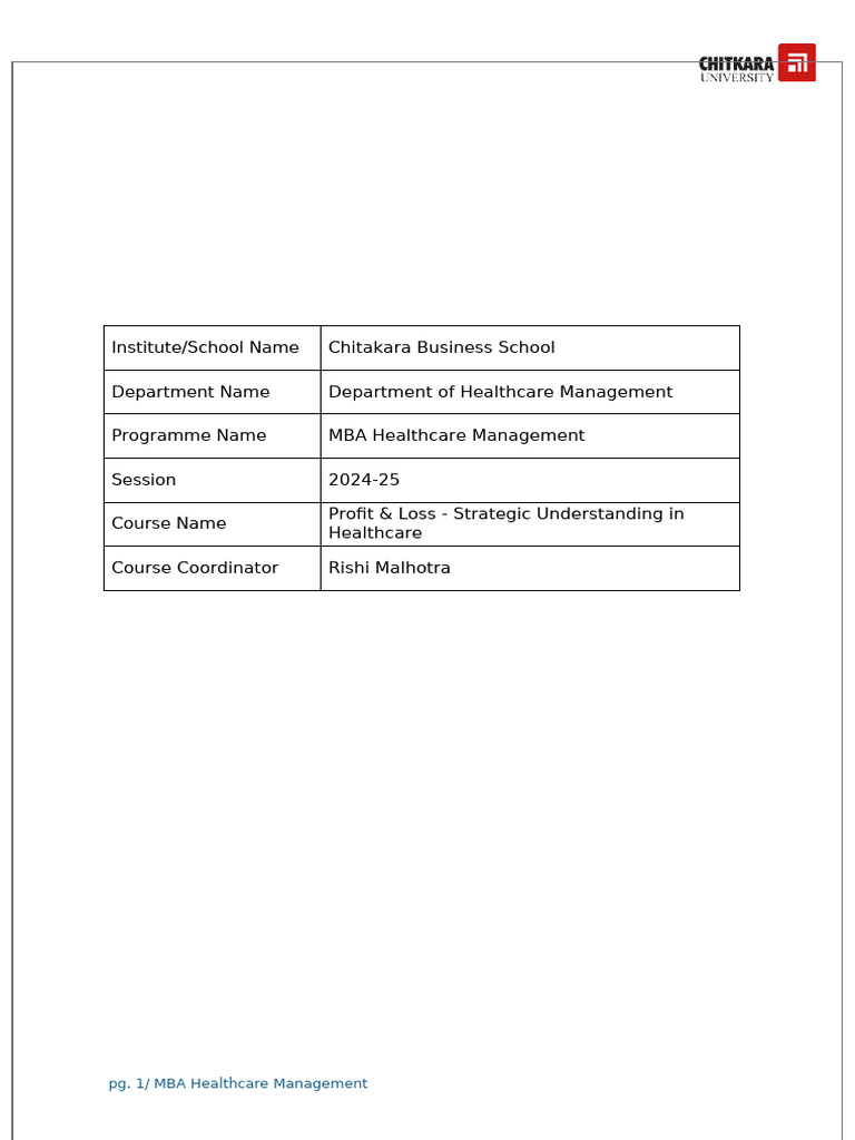 Healthcare Profitability PDF | PDF | Health Care | Hospital
