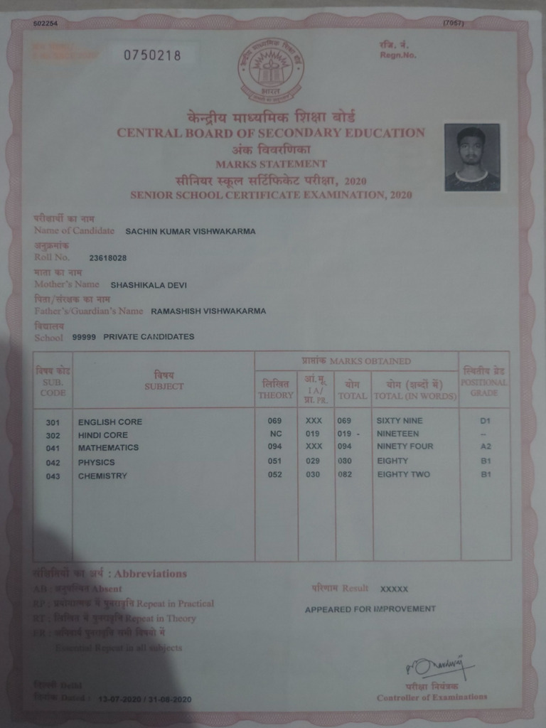 12 Certificate | PDF