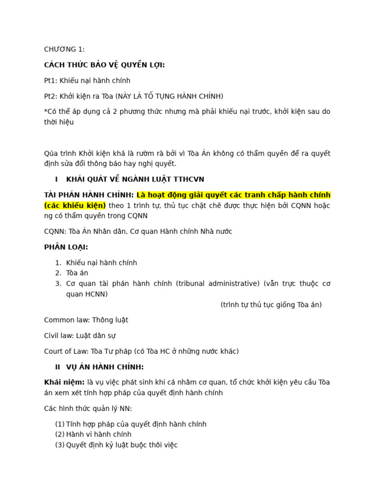 CHƯƠNG 1 TTHC | PDF