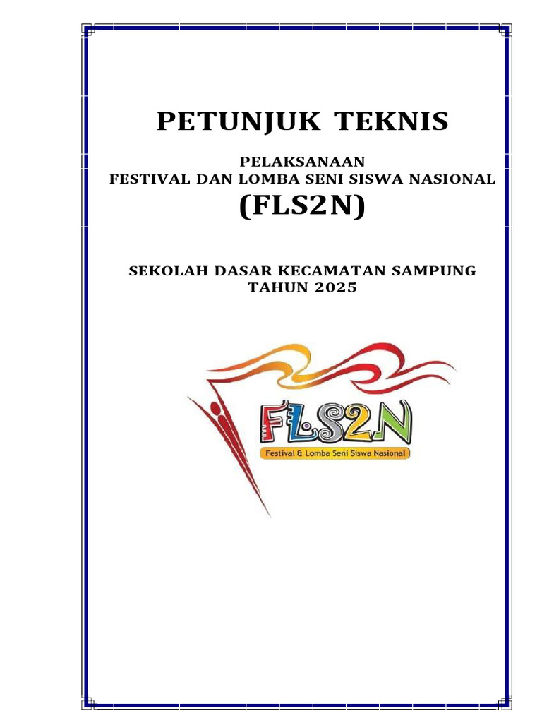 JUKNIS FLS2N 2025 SD KEC SAMPUNG - Baru | PDF