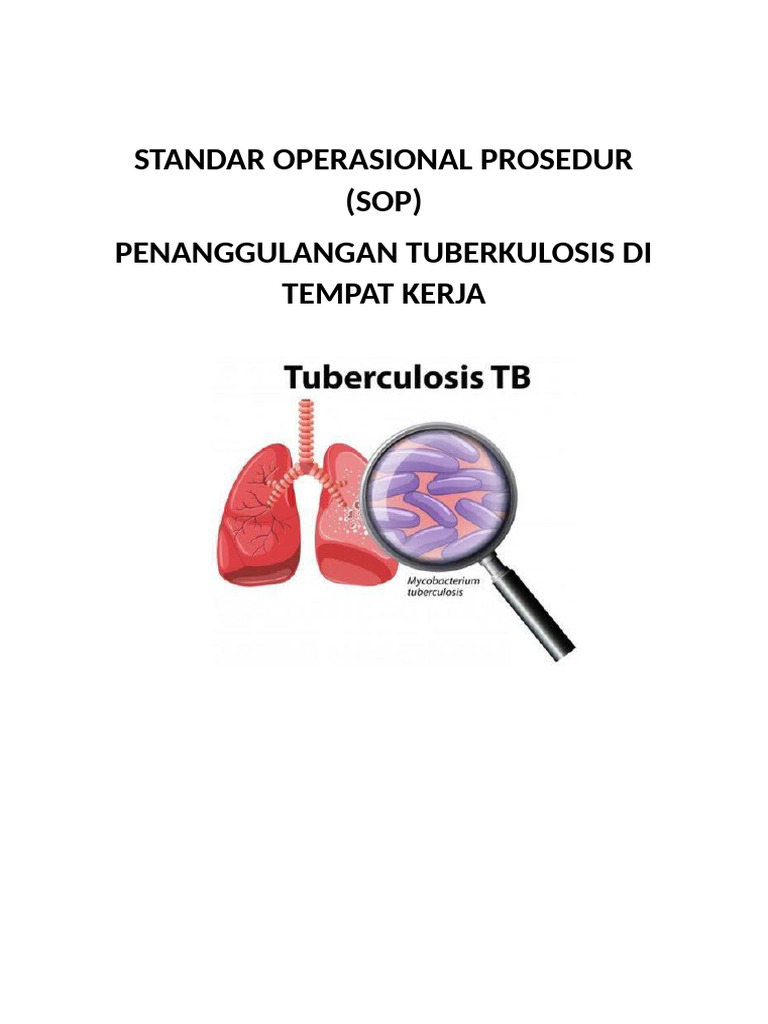 Template SOP Penanggulangan Tuberkulosis Di Tempat Kerja | PDF