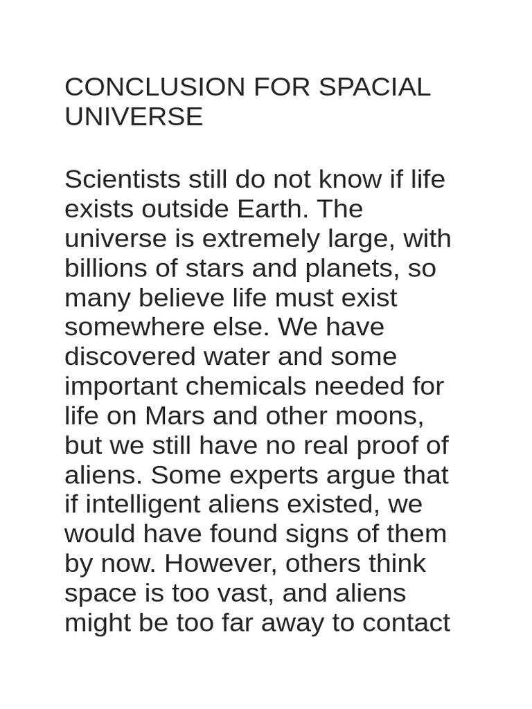 Conclusion Space 5fix | PDF