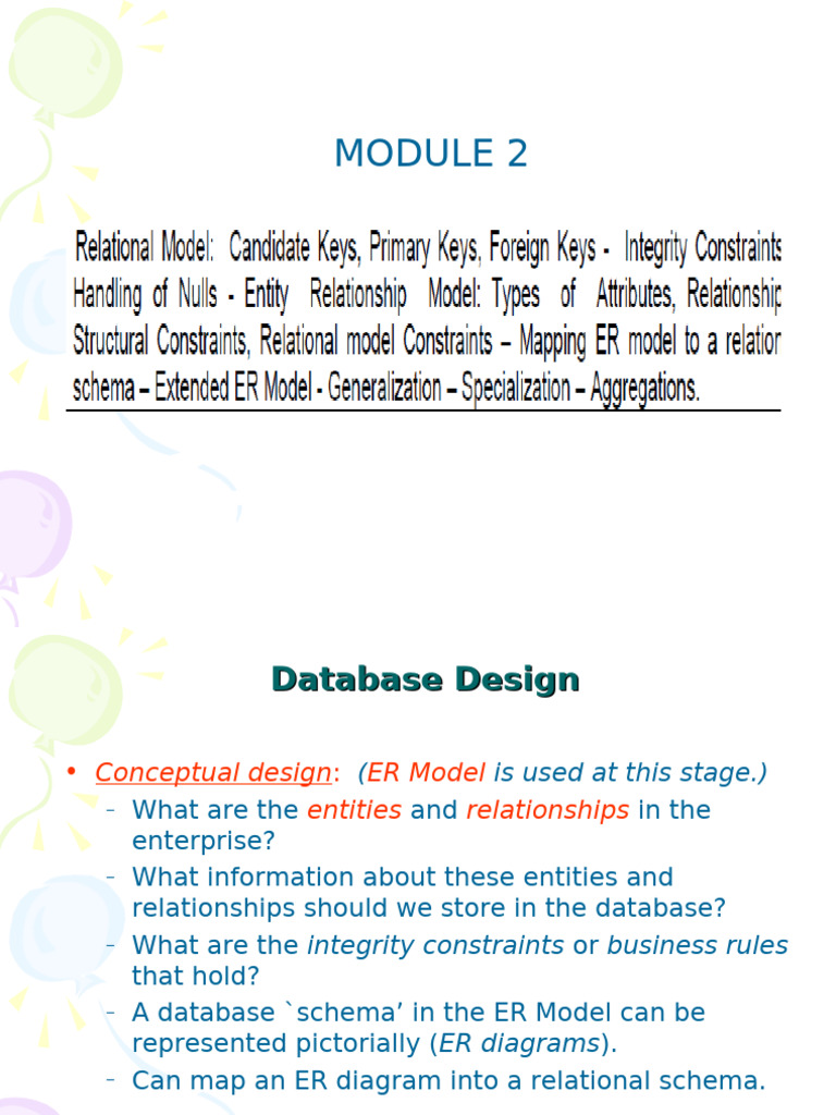 Entity Relationship Model-07-08-2024 - Breif Intro | PDF | Conceptual Model | Database Design