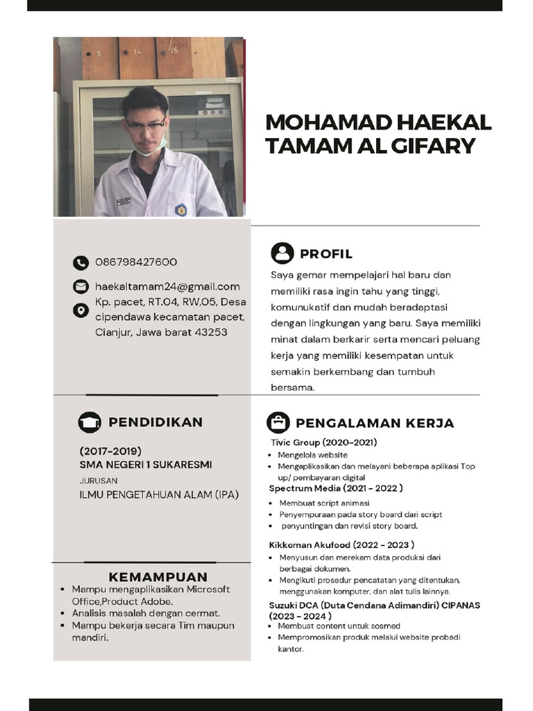CV MOHAMAD HAEKAL | PDF