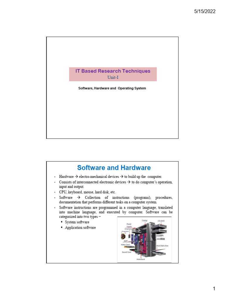 IT Based Research Techniques Unit Ic | PDF | Operating System | Process ...