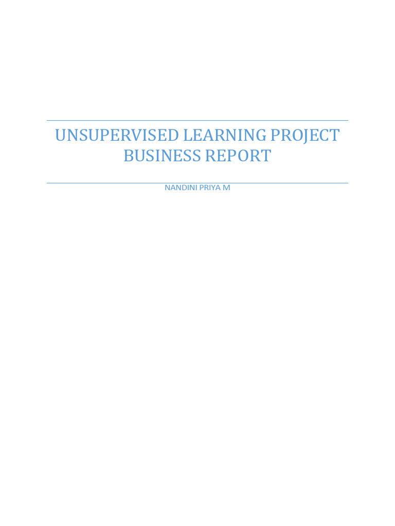 Unsupervised Learning Project Business Report | PDF | Principal Component Analysis | Skewness