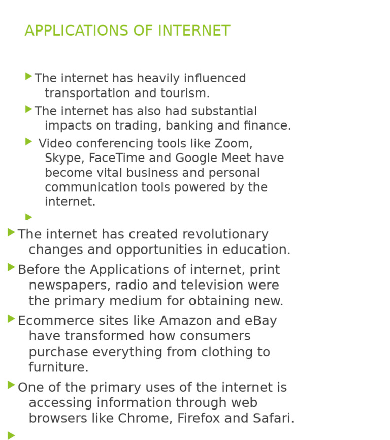 Impact of Internet on Key Sectors | PDF