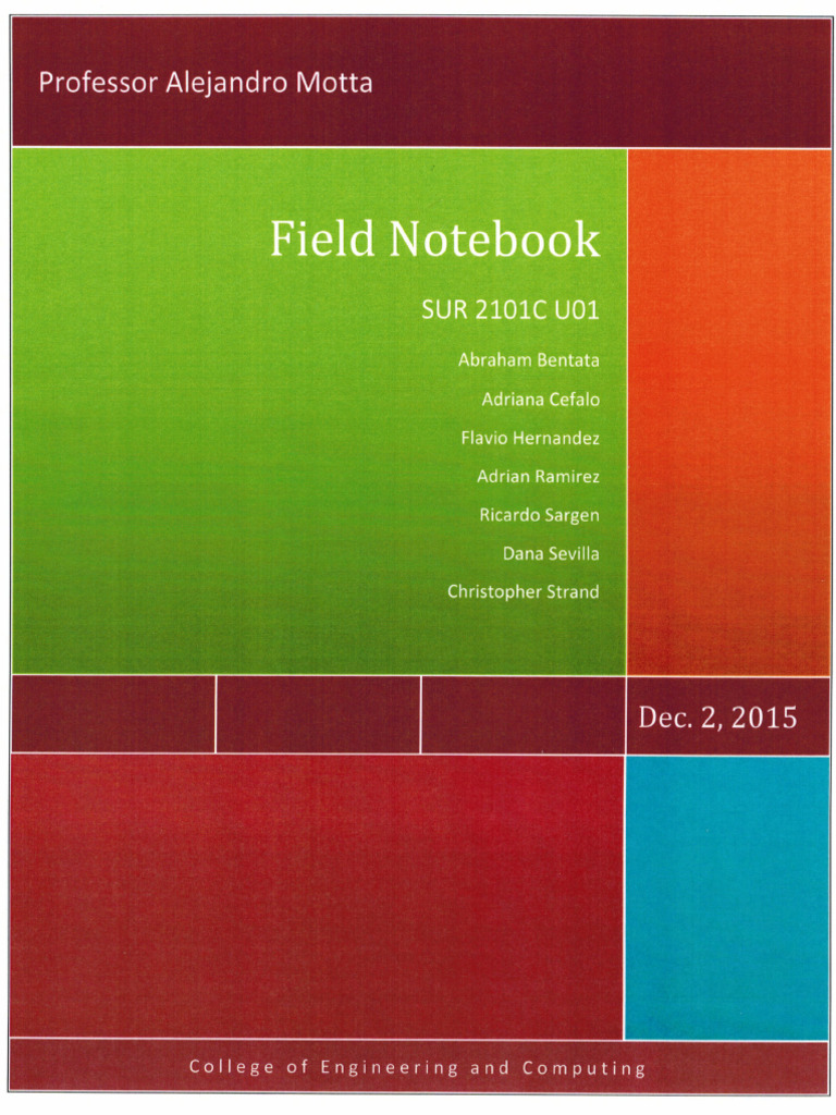 Sample Field Notebook | PDF