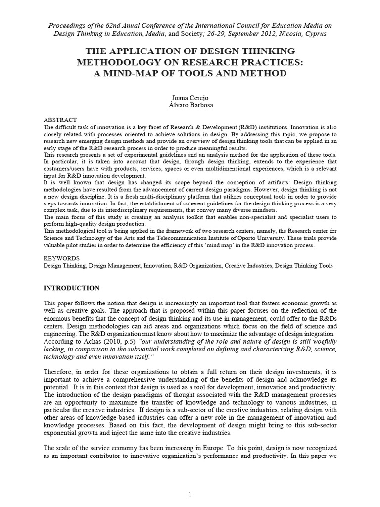 The Application of Design Thinking Metho | PDF | Design Thinking ...