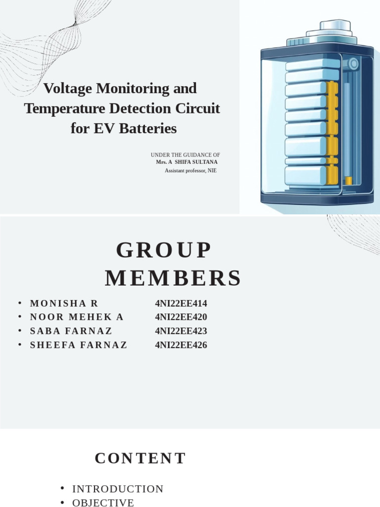 EV Battery Voltage & Temperature Monitoring | PDF | Battery Charger ...
