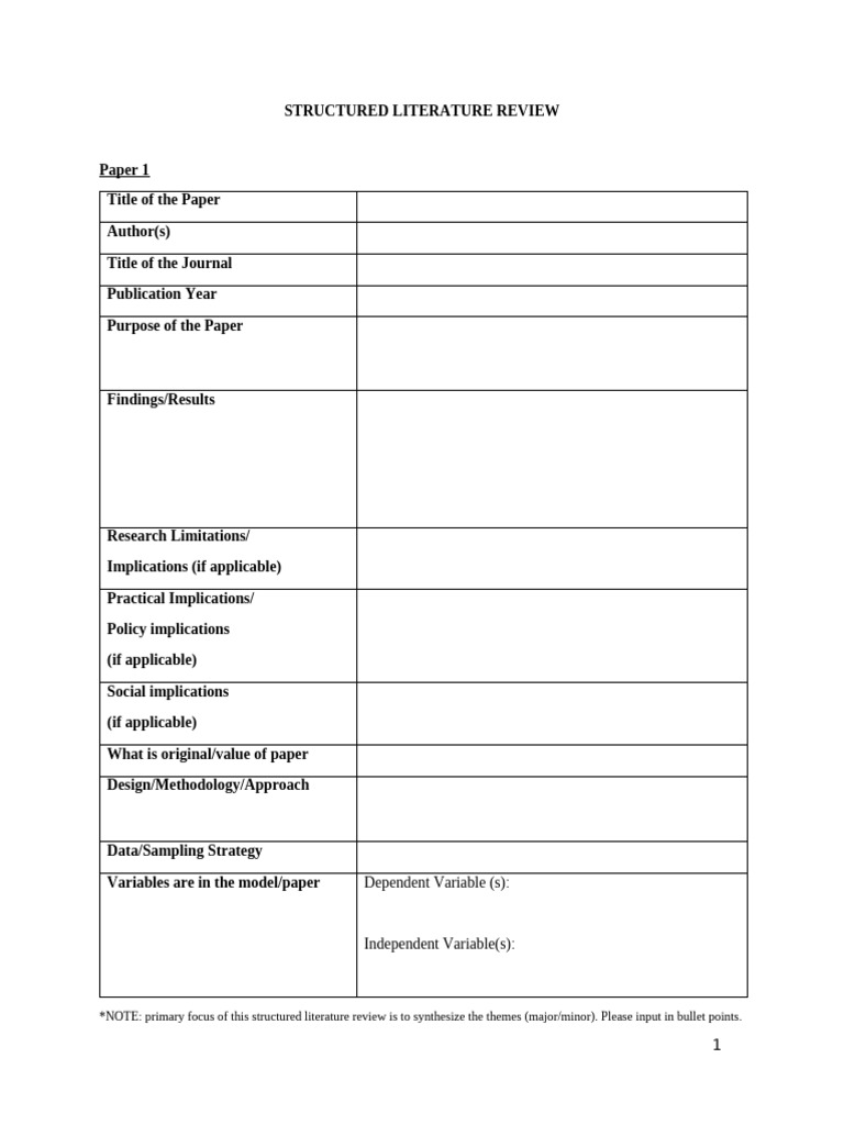 LitReview Structured | PDF
