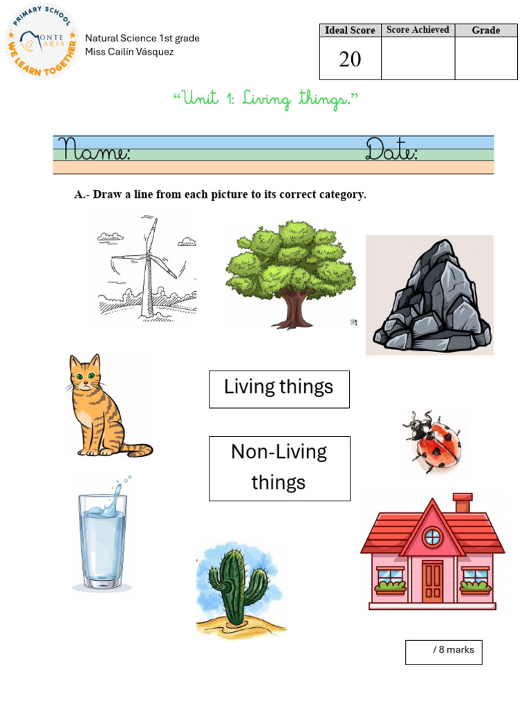 Grade 1 Science: Living Things Unit | PDF