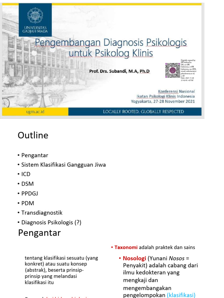PENGEMBANGAN DIAGNOSIS PSIKOLOGIS Untuk PSIKOLOG KLINIS | PDF