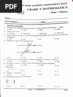 Grade 9 Mathematics Term 1 2025 Opener Exam | PDF | Area | Elementary ...
