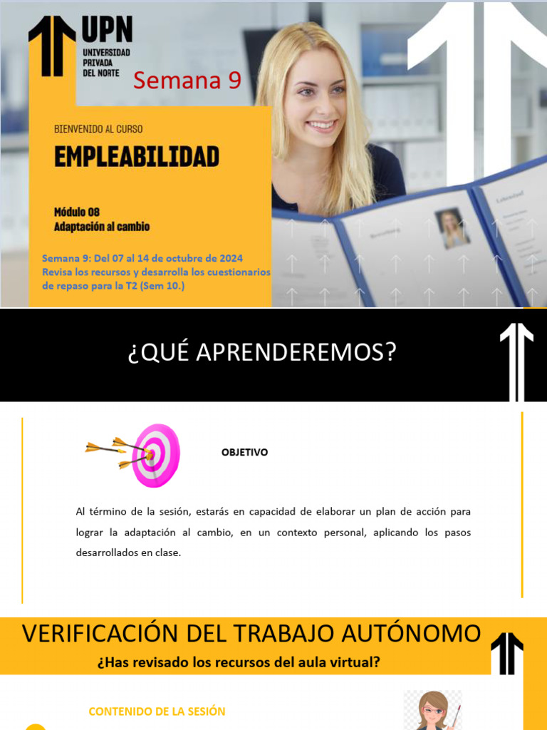 M08 - PPT Resumen - Adaptación Al Cambio - 20242 | PDF