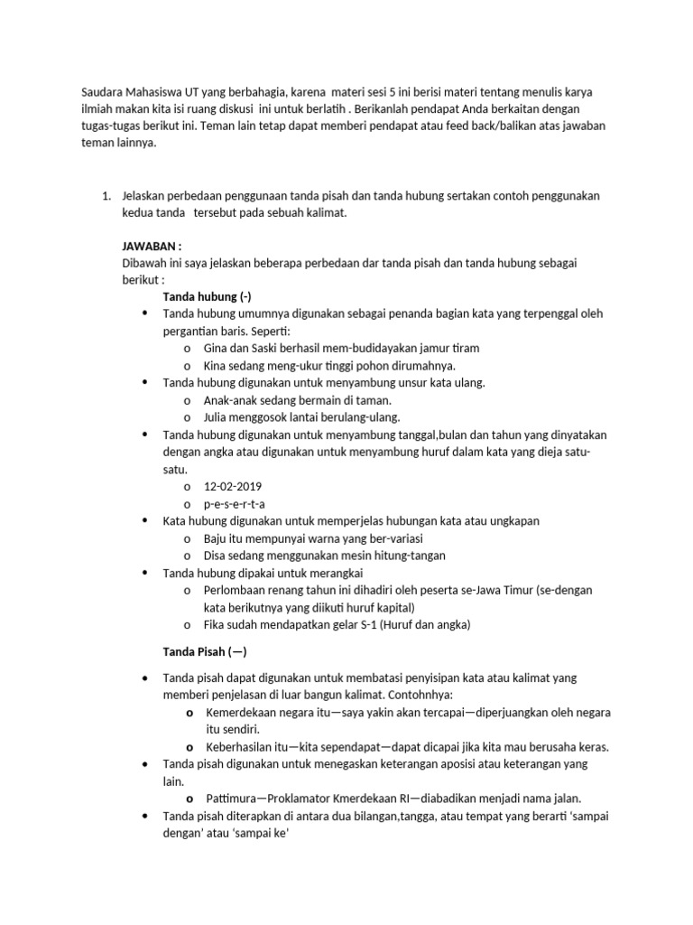 Diskusi 5 Bindo | PDF