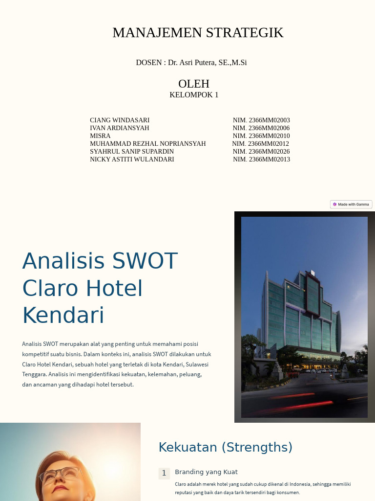 Analisis SWOT Claro Hotel Kendari | PDF