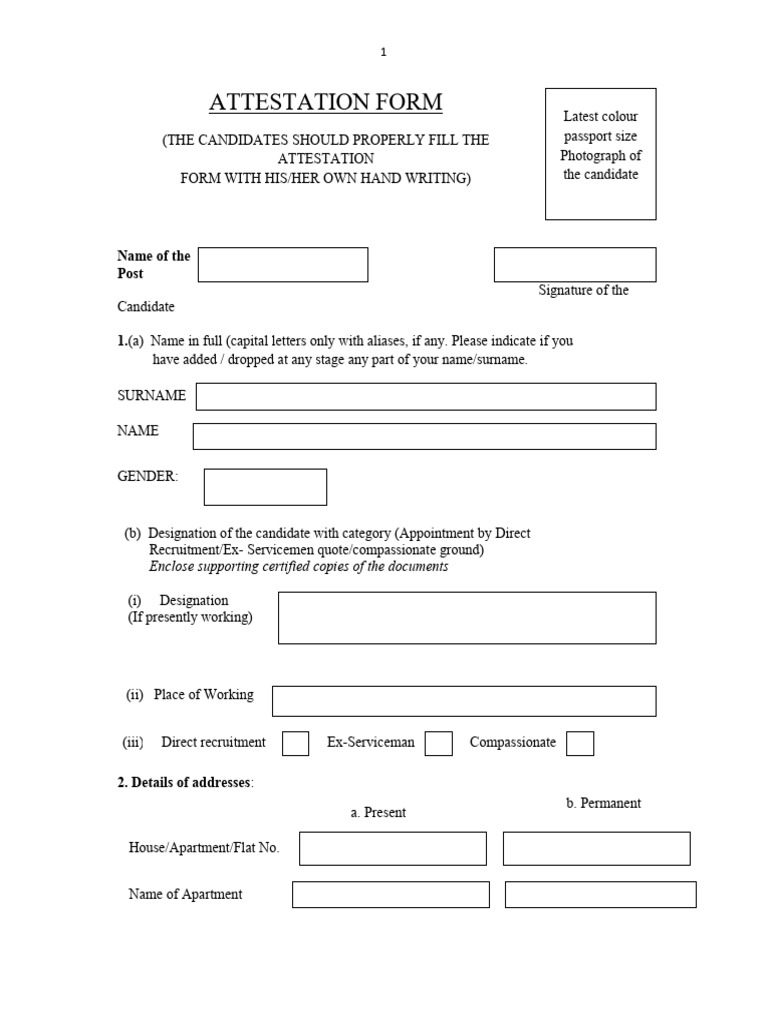 Candidate Attestation Form Template | PDF | Justice | Crime & Violence