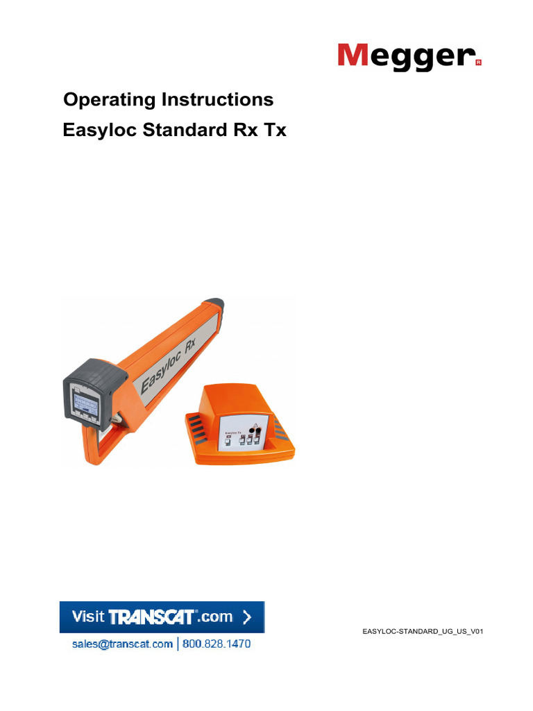 Megger Easyloc Operating Instructions | PDF | Transmitter | Radio