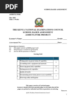 Grade 8 Agriculture Term 1 2025 Opener Exam | PDF | Surface Runoff | Soil