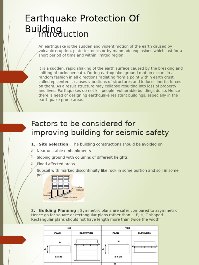 Earthquake Protection of Building | PDF | Earthquakes | Masonry