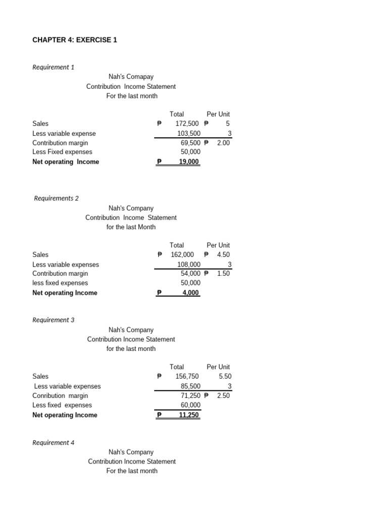 Chapter4 Exercise 4 | PDF