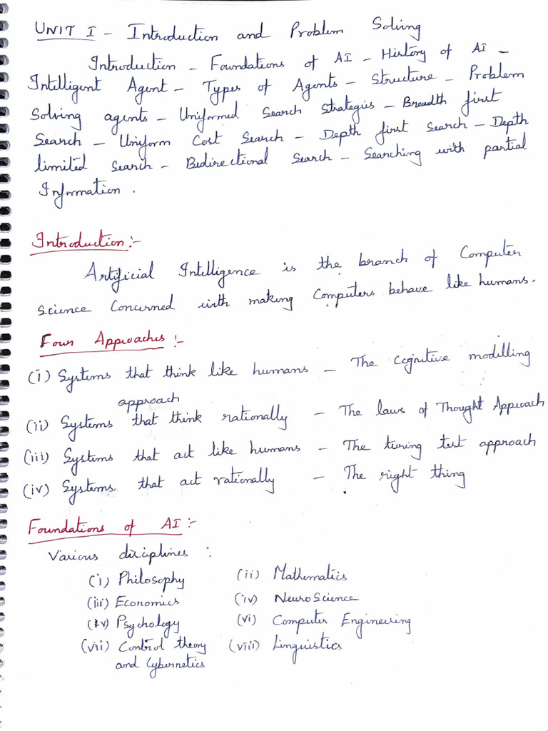 Unit 1 Artificial Intelligence Pdf