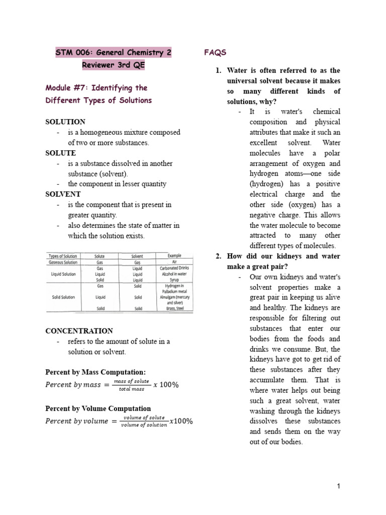 Stm 006_reviewer 3rd Qe | PDF | Reaction Rate | Chemical Reactions