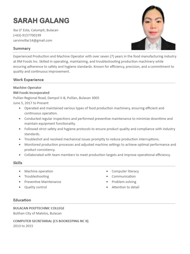 SARAH - GALANG (Resume - 2025) - Compressed | PDF