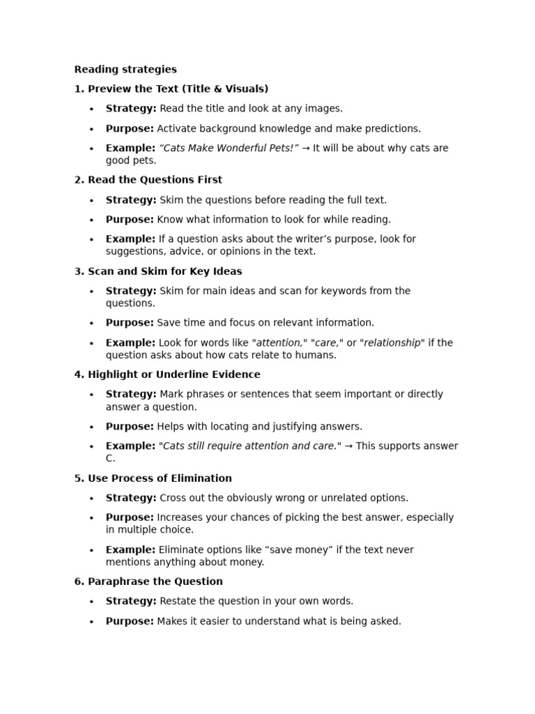 Reading Strategies For Inferential Texts | PDF
