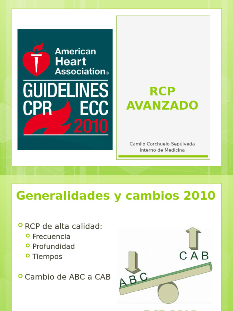 RCP Avanzado | PDF | Reanimación cardiopulmonar | Cardiología