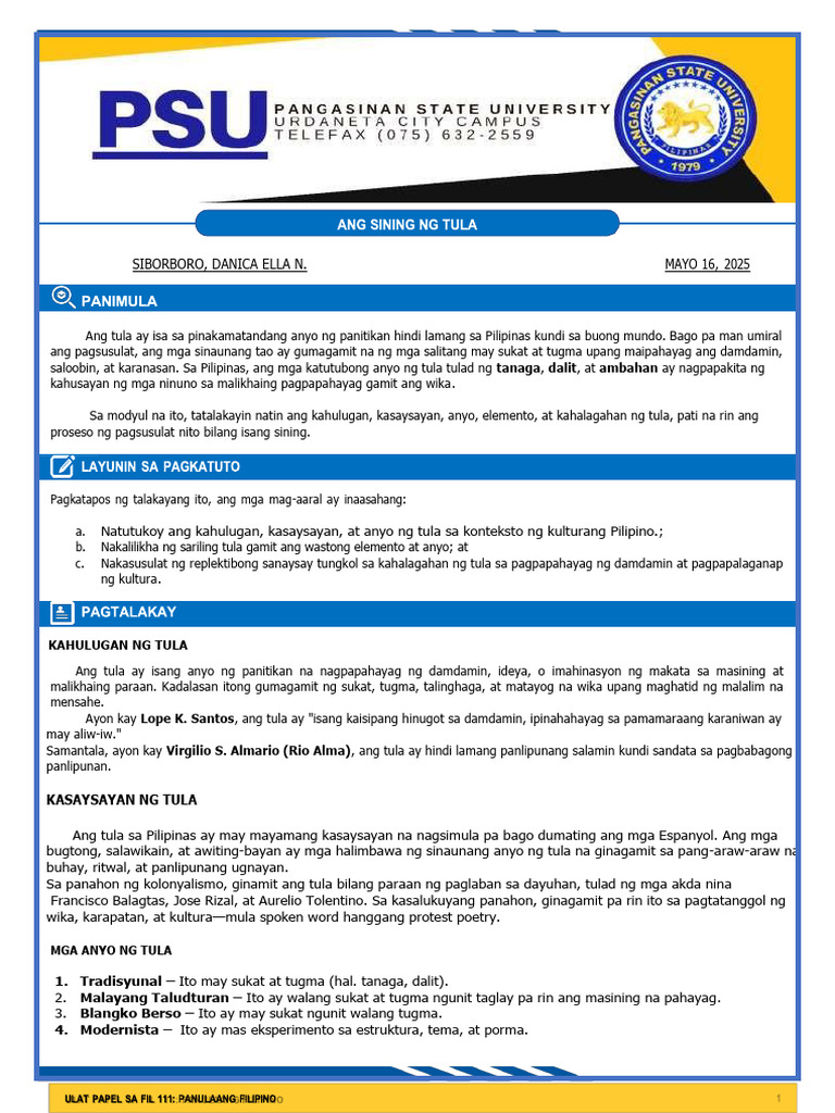 R23-Siborboro, Danica Ella N.-Panulaan | PDF