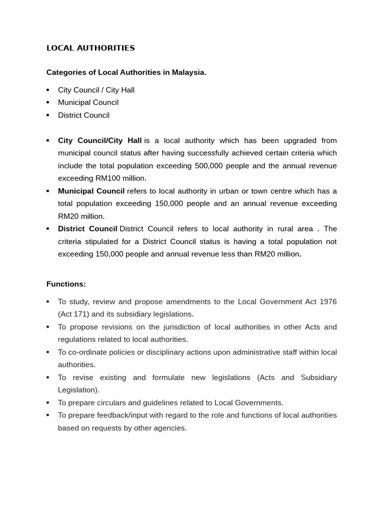 Local Authorities | PDF