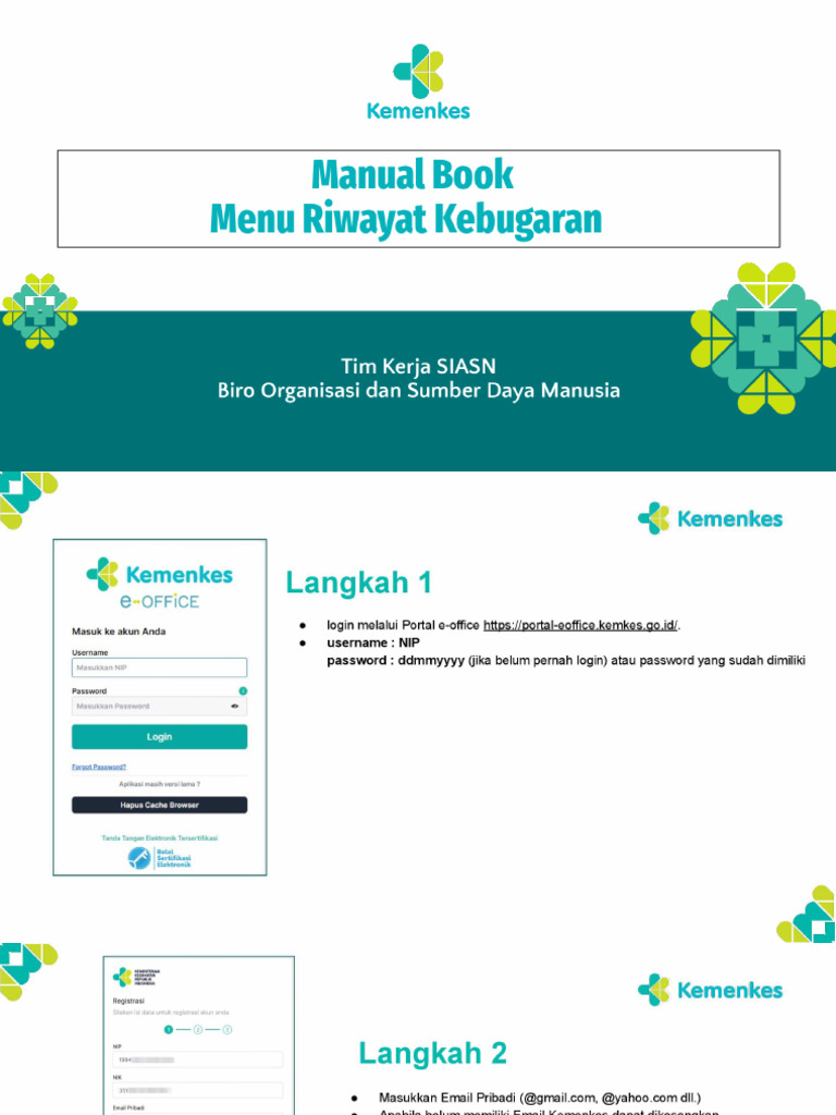 Manual Book Menu Kebugaran SIMKA Rev3 | PDF